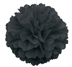 Black Puff Ball Decoration | Just Party – Just Party Supplies NZ