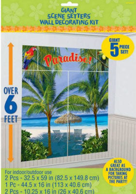 Palm Tree Scene Setter Decorations 5pc | Decorations – Just Party ...